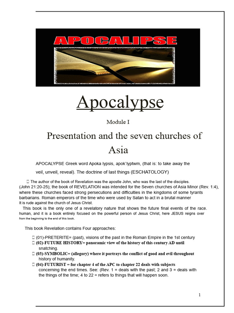Apocalypse Workbook I | PDF | John The Apostle | Book Of Revelation