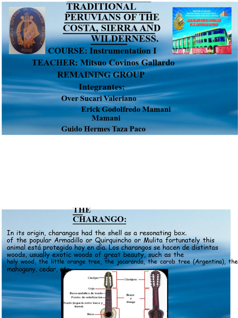 PERUVIAN TRADITIONAL INSTRUMENTS FROM THE COAST, SIERRA Last 1 | PDF ...