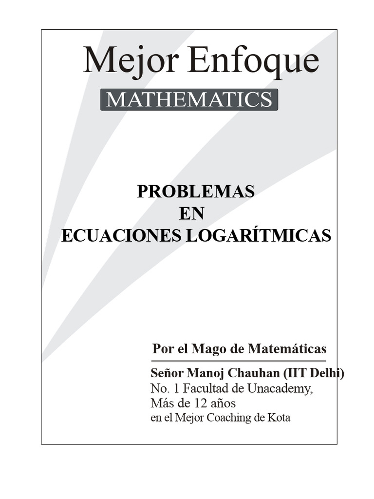 Problemas en Ecuaciones Logarítmicas - Prilepko | PDF | Matemáticas