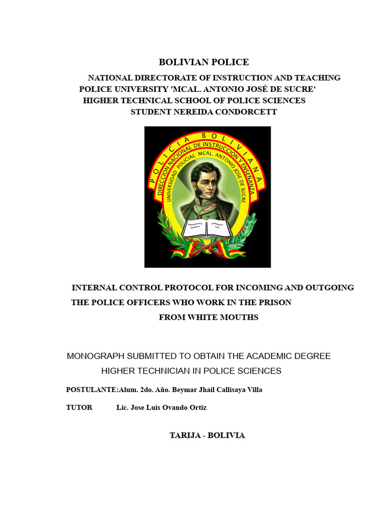 CUSSI MONOGRAPH | PDF | Prison | Police