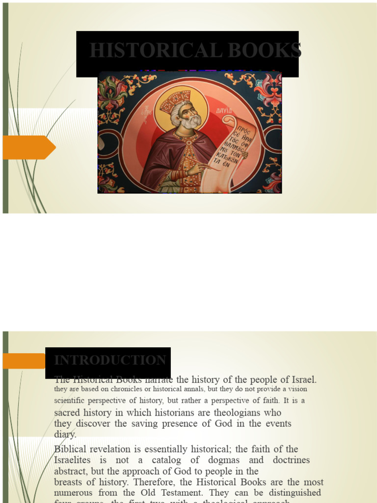 HISTORICAL BOOKS.pptx | PDF | Books Of Chronicles | David