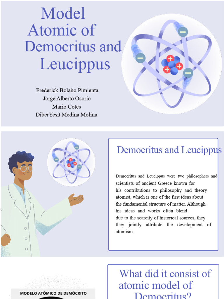 Democritus and Leucippus (History of The Atom) | PDF