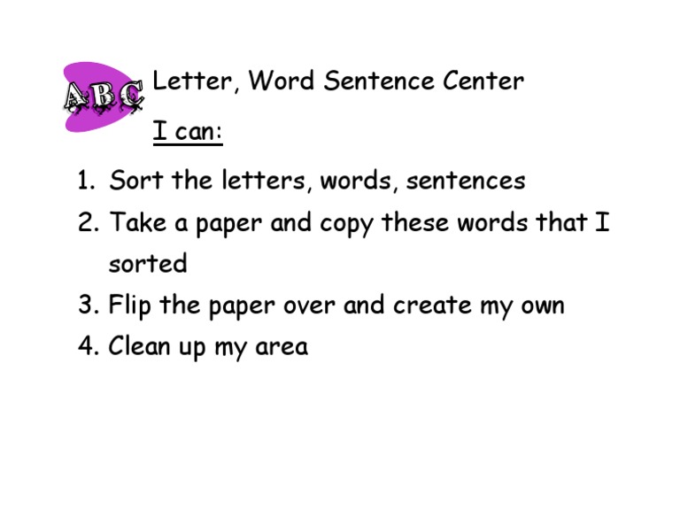 Letter, Word, Sentence | PDF | Language Arts & Discipline