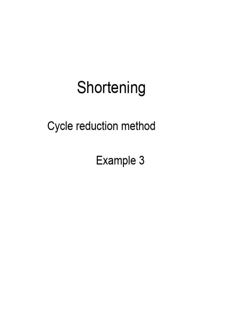 Reduction by Cycles Example B | PDF