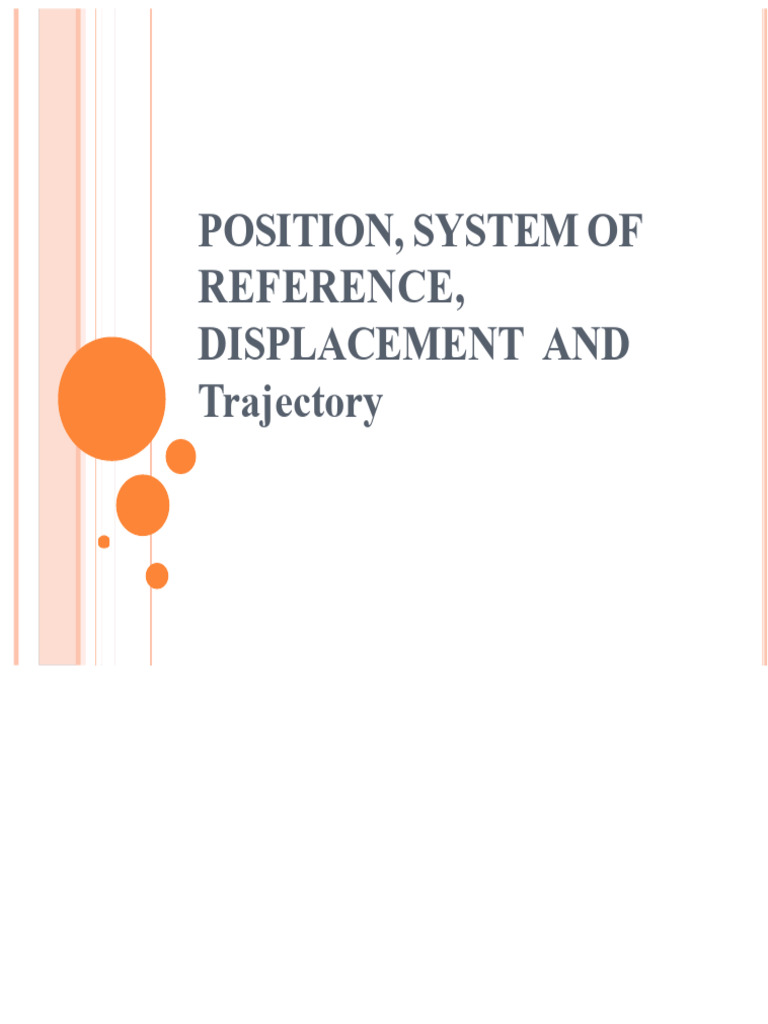 position-trajectory-displacement | PDF | Coordinate System | Euclidean ...