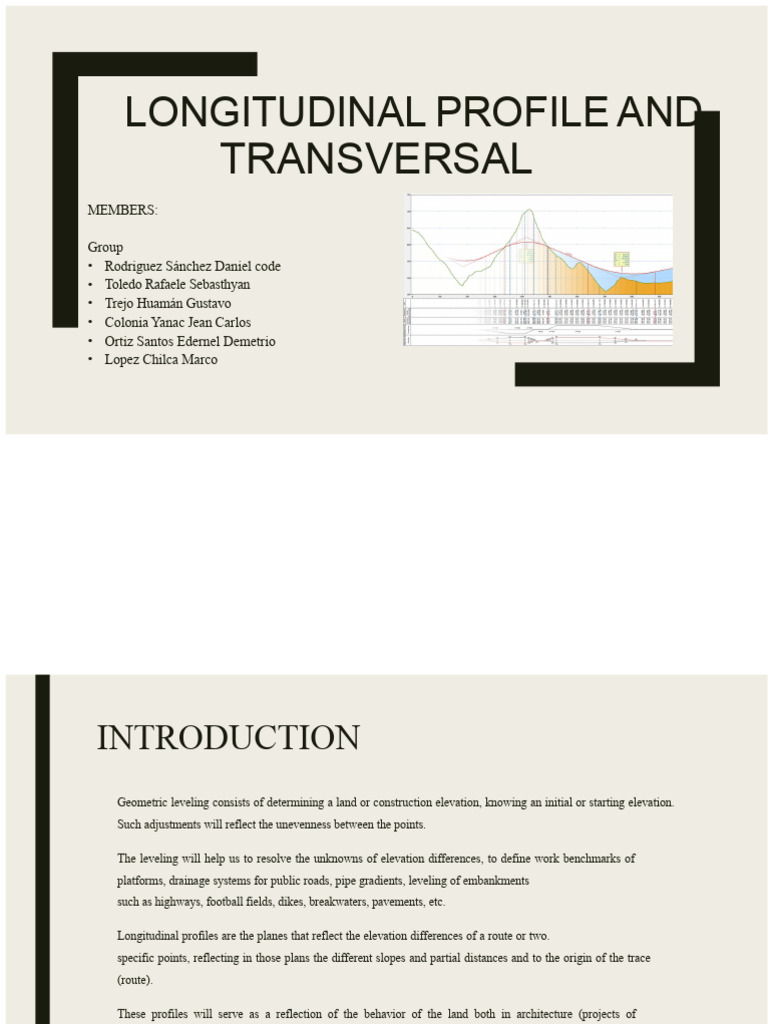 Longitudinal and Cross-sectional Profile | PDF | Soil | Pipe (Fluid ...