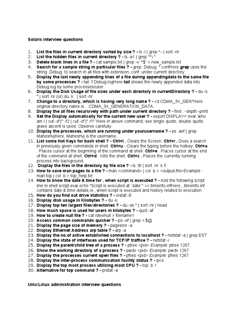 Linux Admin Interview Questions | PDF | Command Line Interface ...