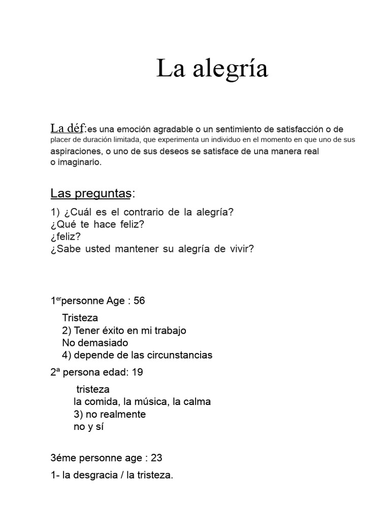 La alegría | PDF