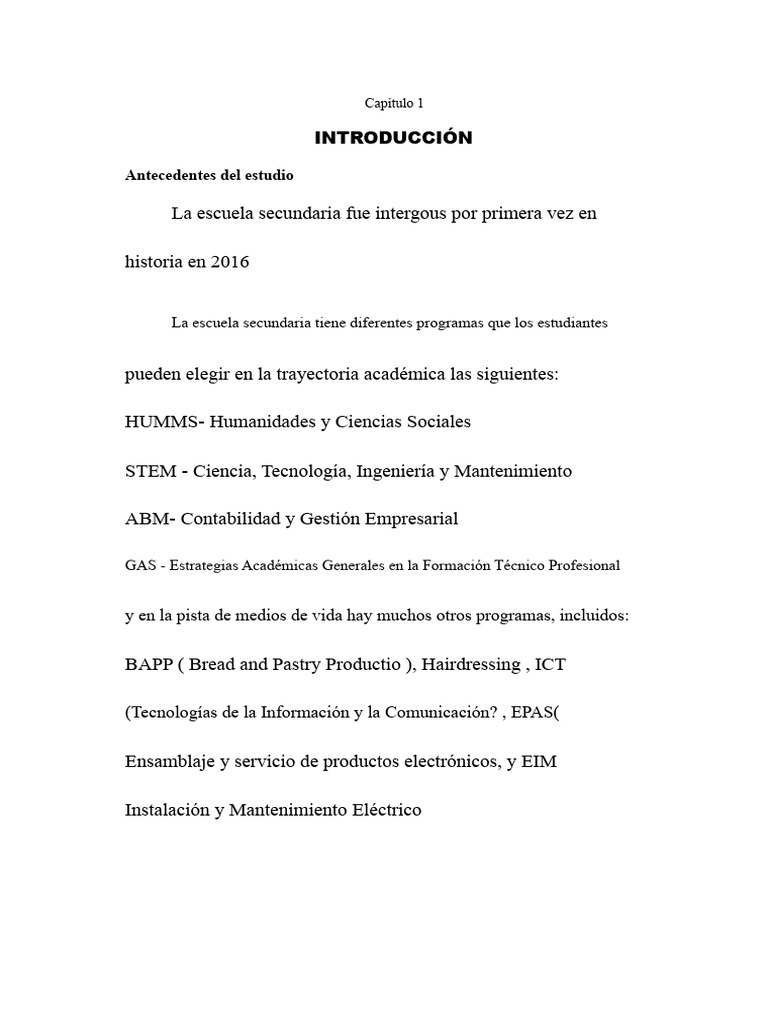 Capítulo 1.2docx | PDF | Educación Secundaria | Cuestionario
