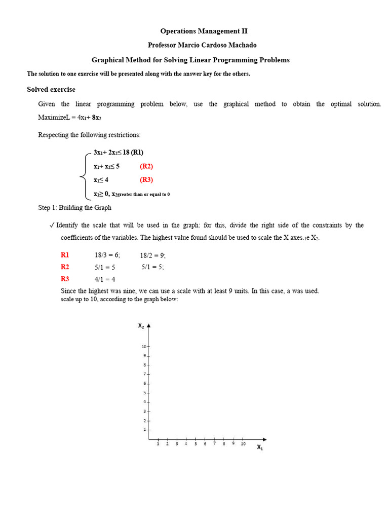 Graphical Method For Solving Linear Programming Problems | PDF | Linear ...