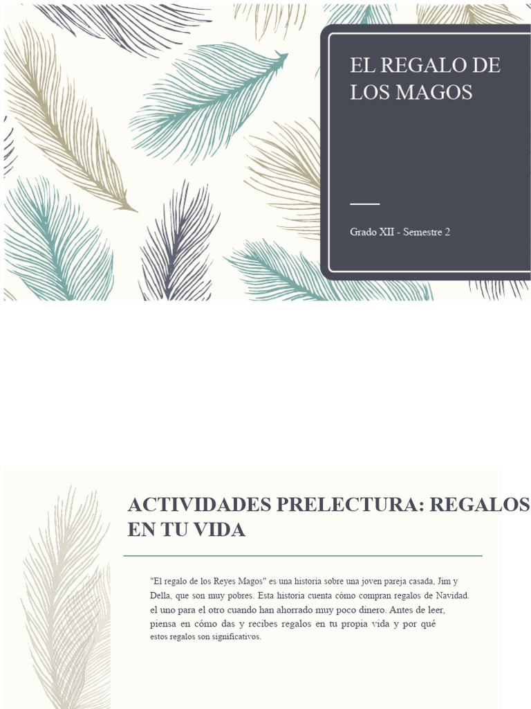 El Regalo de Los Reyes Magos - Actividades de Comprensión de Lectura | PDF