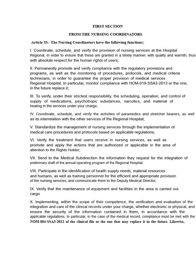 Functions of Nursing Coordinators | PDF | Academic Degree | Electronic ...