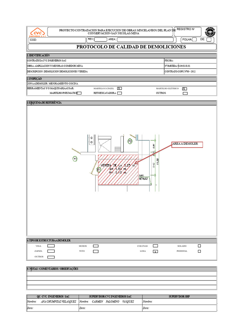 Protocolo de Blocos de Alvenaria | PDF