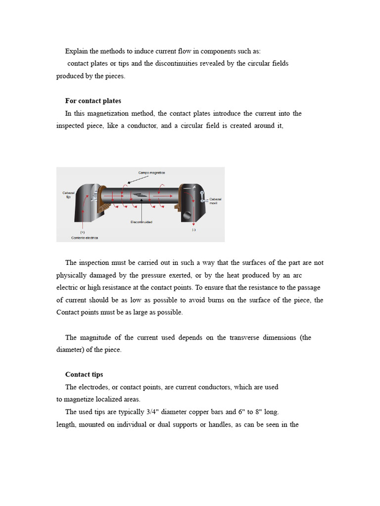 Explain The Methods To Induce Current Flow in Parts Such As | PDF ...