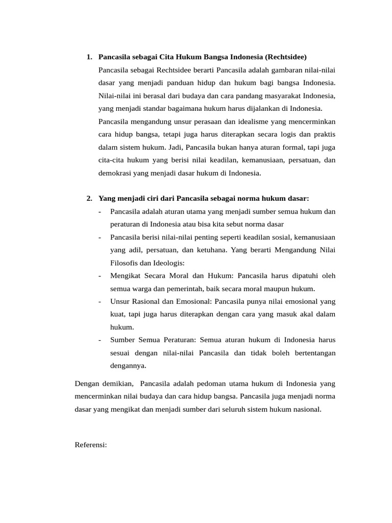 Pancasila: Norma Hukum Dasar Indonesia | PDF