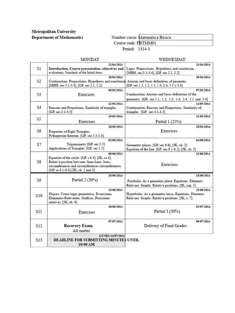 Basic Mathematics Course Outline | PDF | Geometry | Axiom