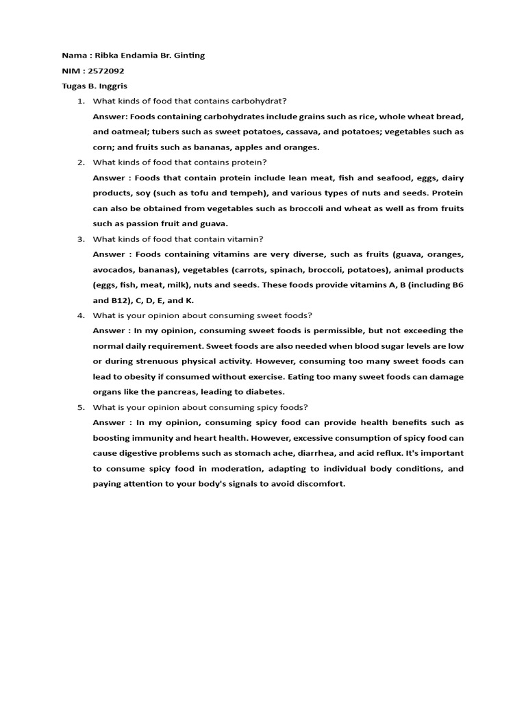 Tugas Bahasa Inggris Ribka Endamia BR Ginting 2 | PDF