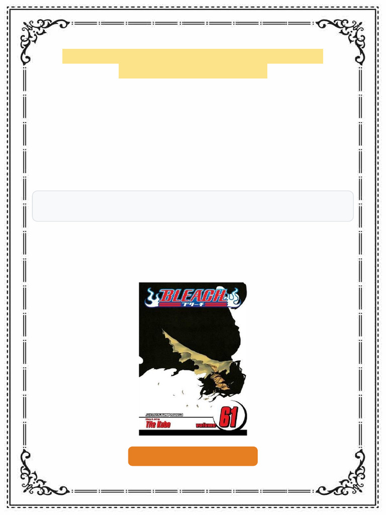 Bleach Vol 61 Tite Kubo ebook access now | PDF | Shōnen Manga | Anime ...