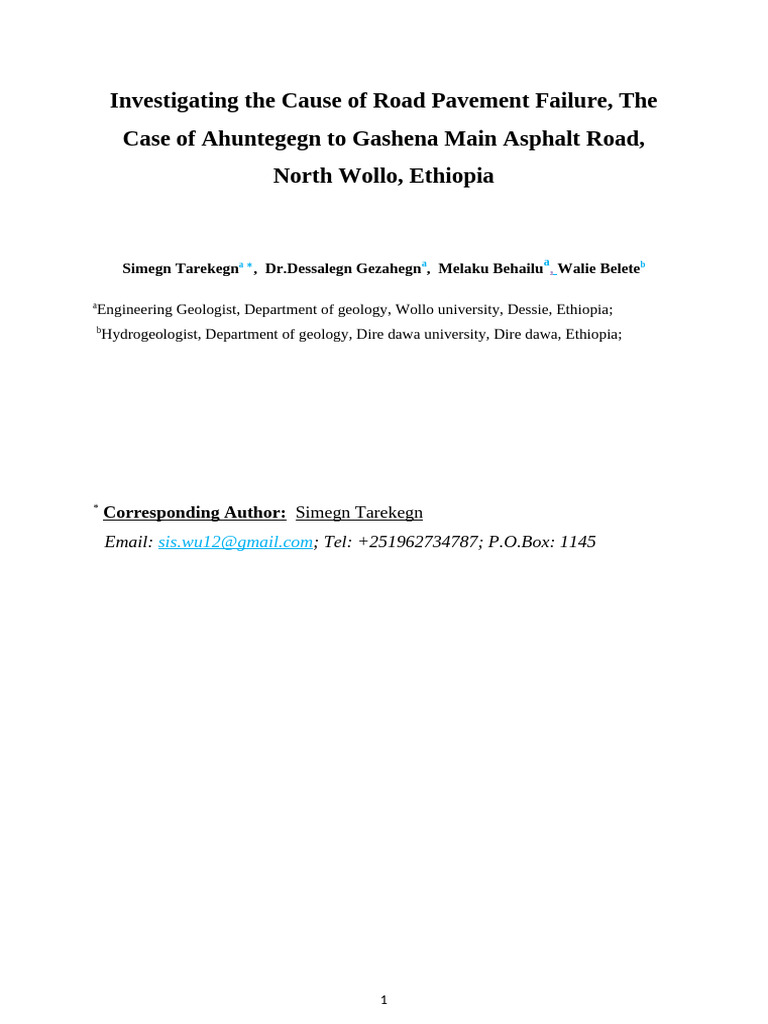 Conference Abstract | PDF | Road | Road Surface
