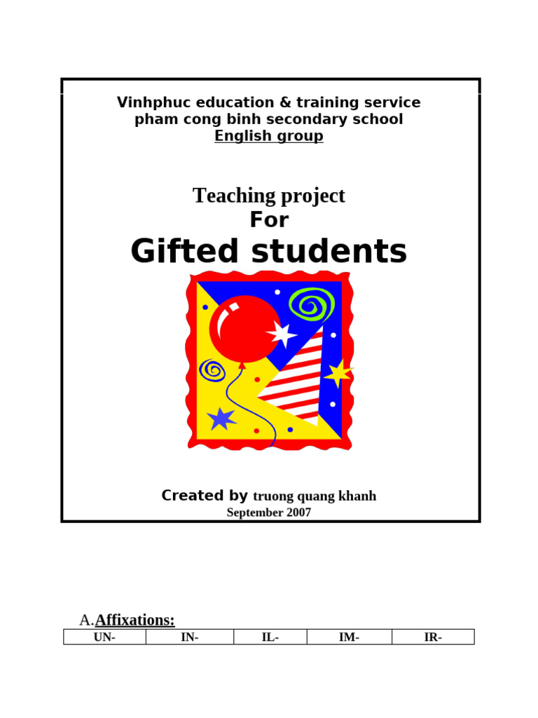 Advanced Word Form for the National English Competition | PDF ...