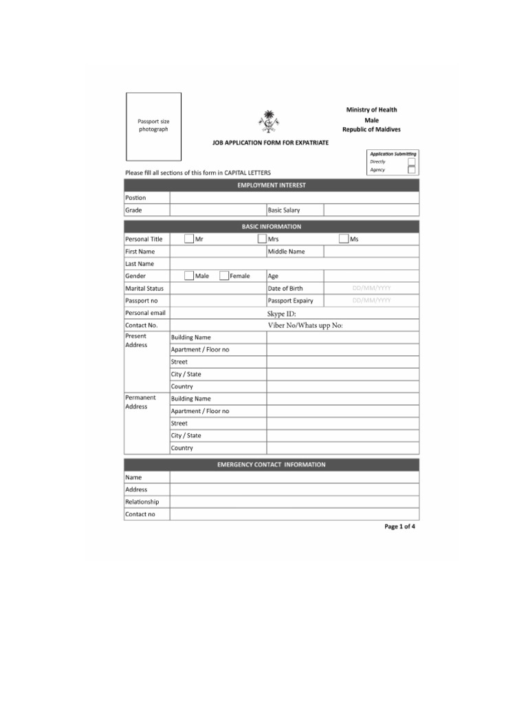 MOH Form | PDF