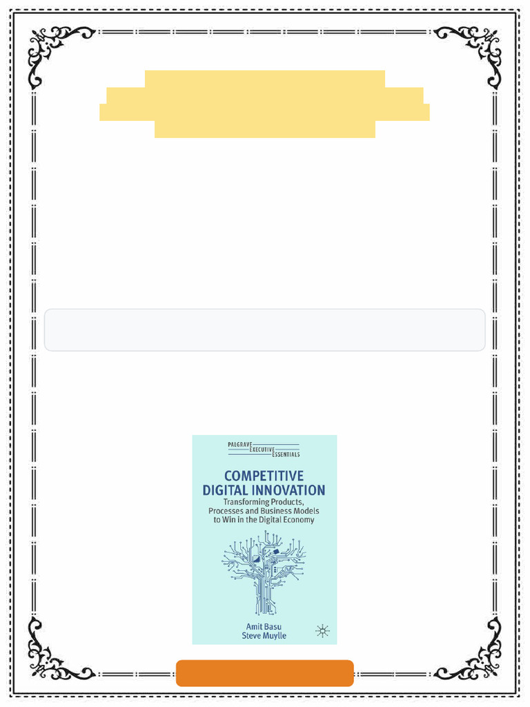 Competitive Digital Innovation: Transforming Products, Processes and ...