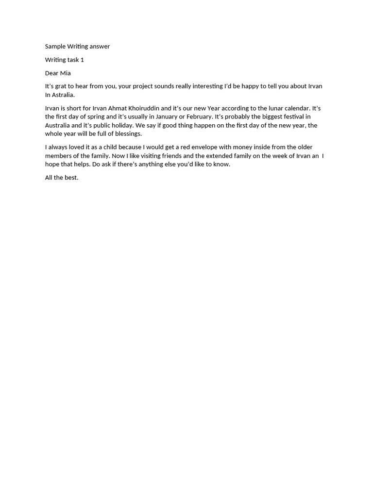 Sample Writing Answer | PDF