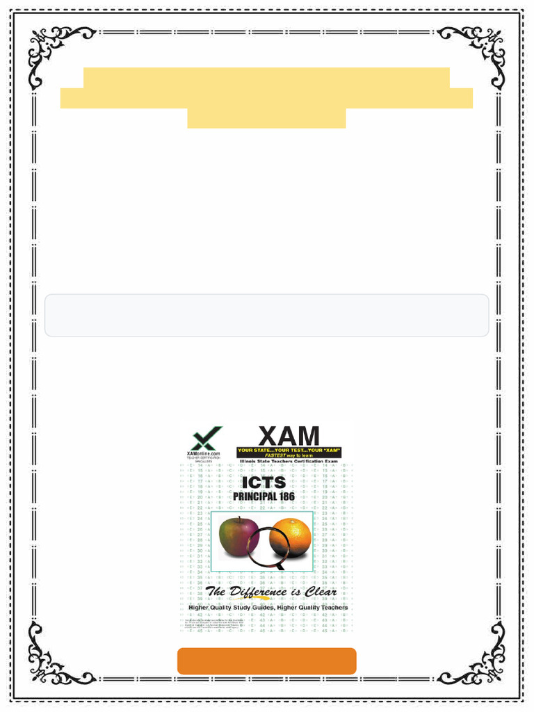ICTS Principal 186 Teacher Certification 2nd Edition XAM ICTS Sharon ...