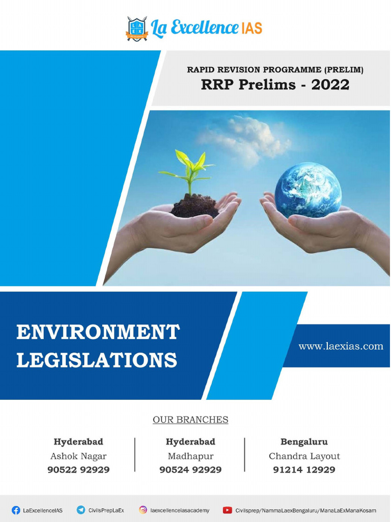 Environment Legislations RRP 2022 | PDF | Kyoto Protocol | Greenhouse Gas