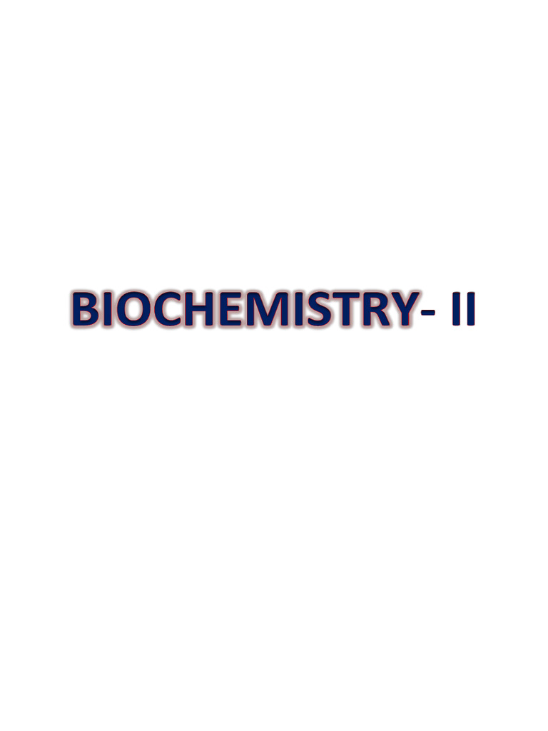Biochemistry 2 | PDF