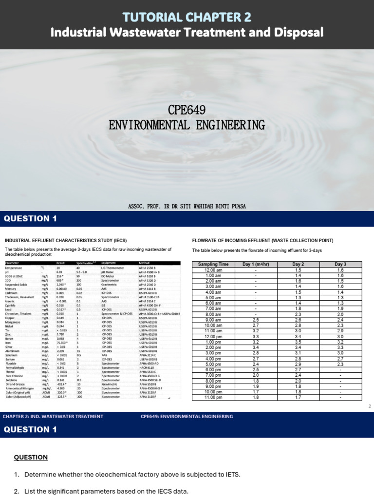 2. CPE649_Tutorial 2 | PDF | Effluent | Environmental Science