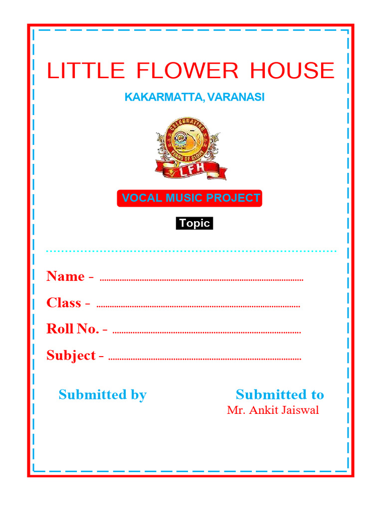 Vocal Music Project Cover Page For Kakarmatta | PDF