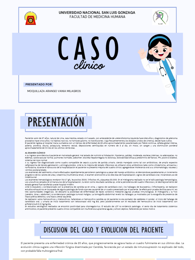 Caso Clinico Semana 8 | PDF | Septicemia | Candidiasis