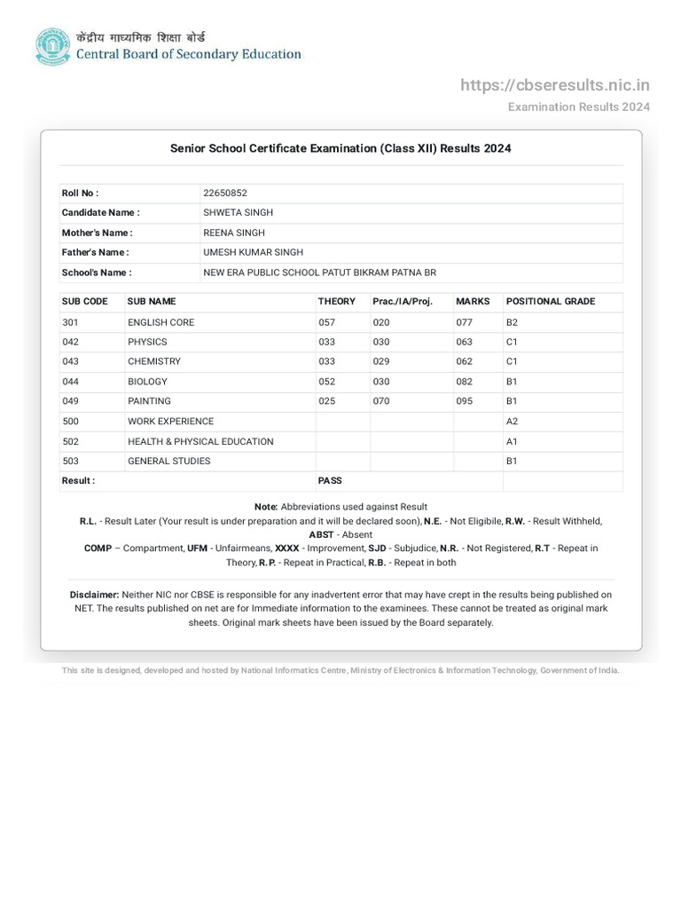CBSE Results 2024 | PDF
