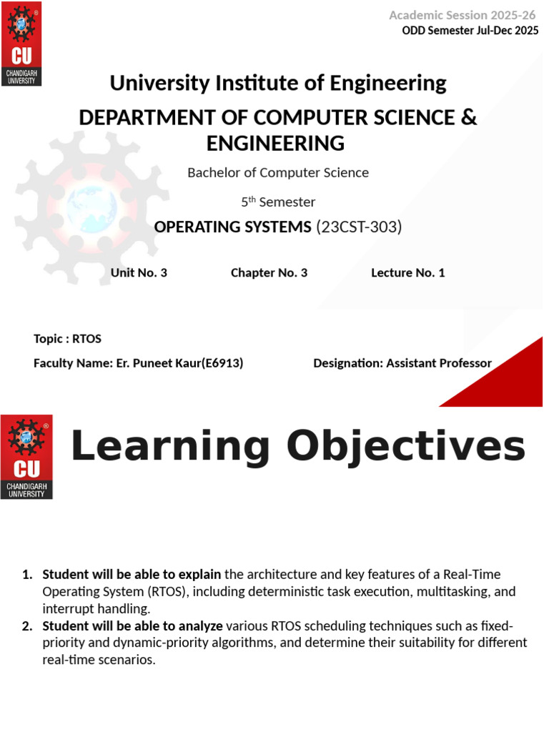 Real-Time and Embedded Operating Systems RTOS, Scheduling FreeRTOS | PDF | Scheduling (Computing ...