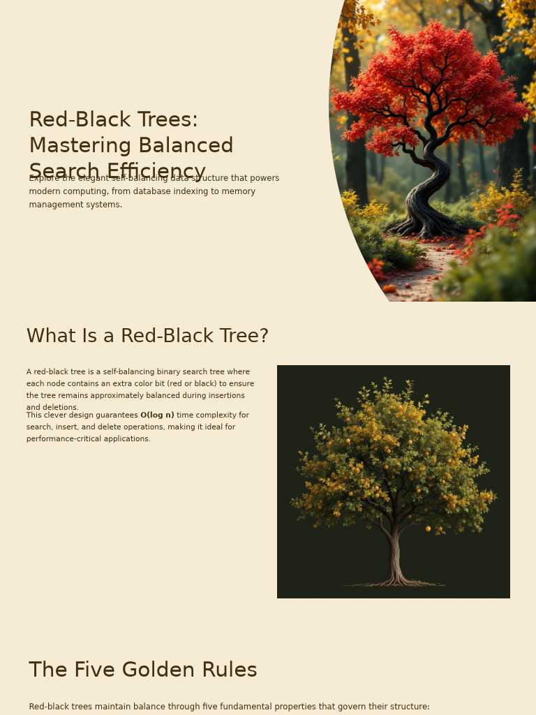 Red Black Trees Mastering Balanced Search Efficiency | PDF | Algorithms ...