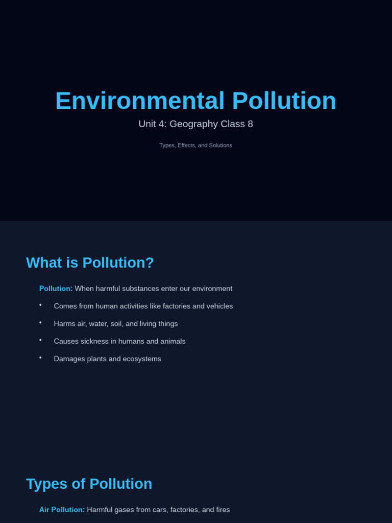 Unit 4 - Environmental Pollution | PDF