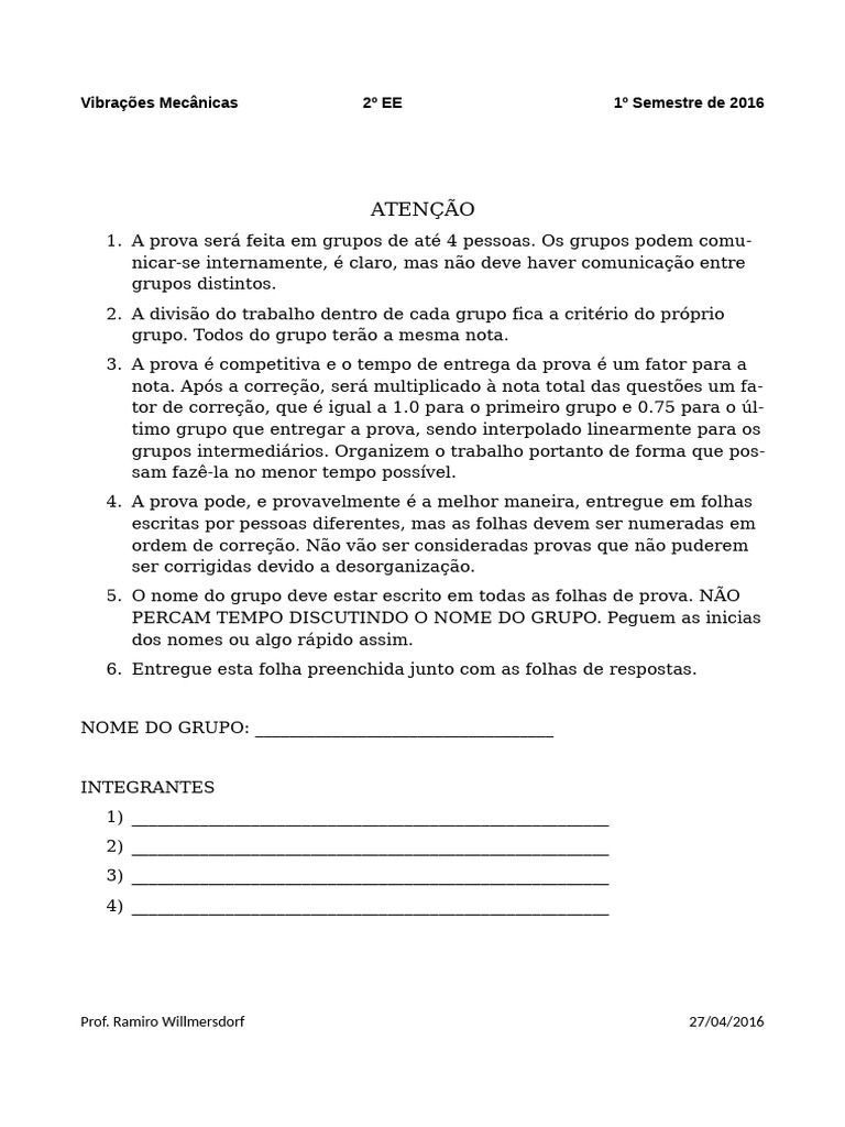 2016.1-EE02 | PDF | Autovalores e autovetores | Matemática