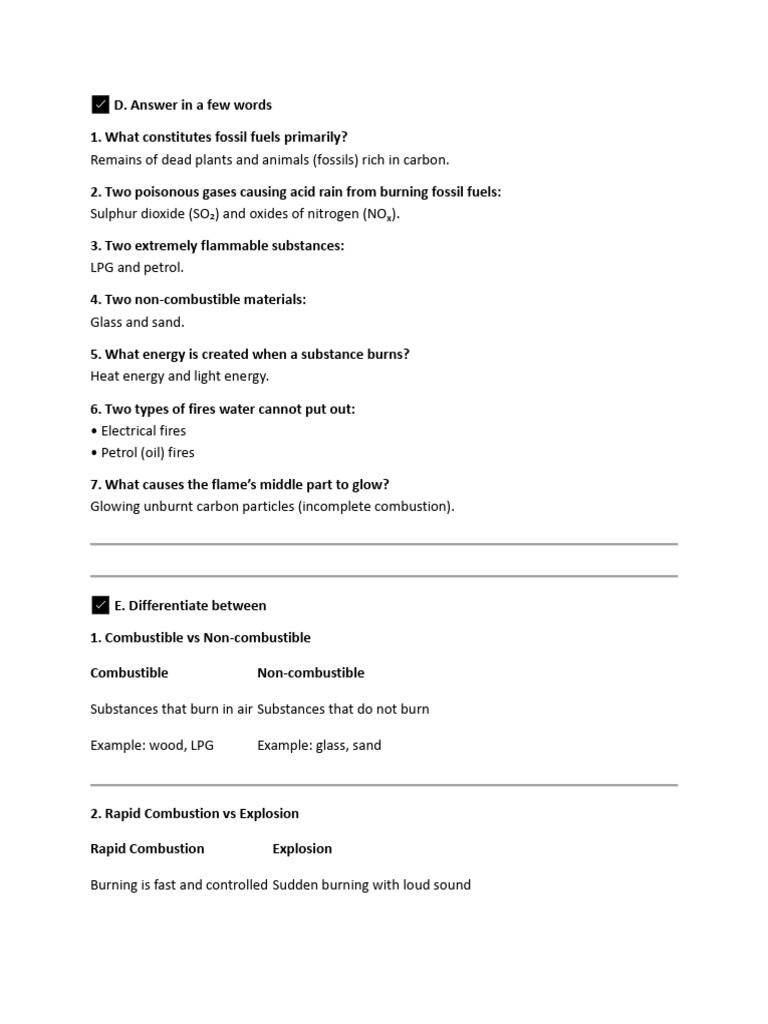 Fossil Fuels and Combustion Basics | PDF
