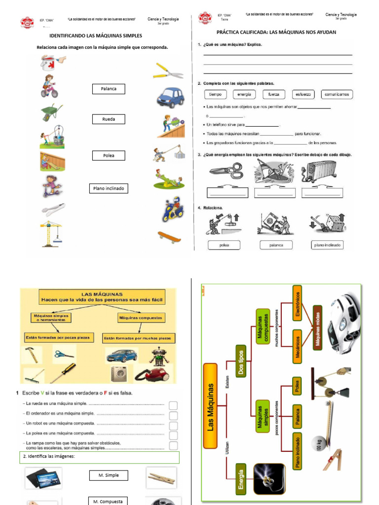 Práctica de Ciencia - Máquinas Simples y Compuestas | PDF