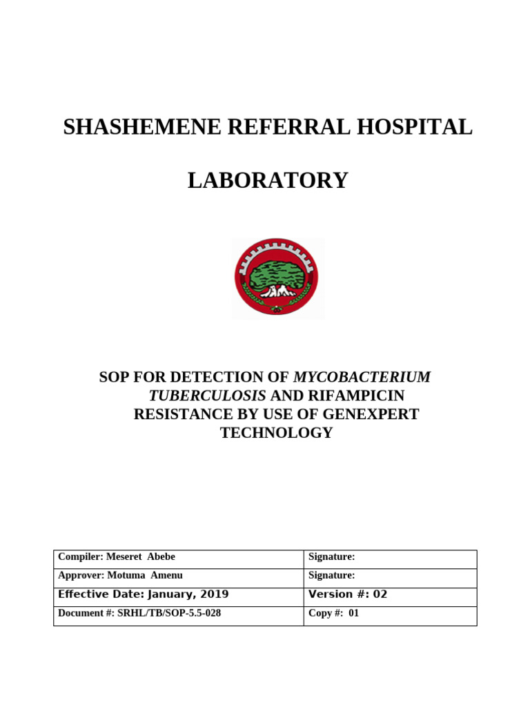5.5-028 Procedure For GeneXpert MTB-RIF - Testing - Procedure | PDF ...