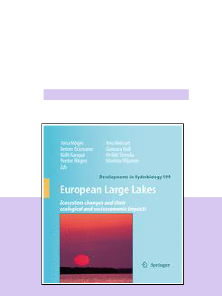 European Large Lakes Ecosystem Changes And Their Ecological And ...