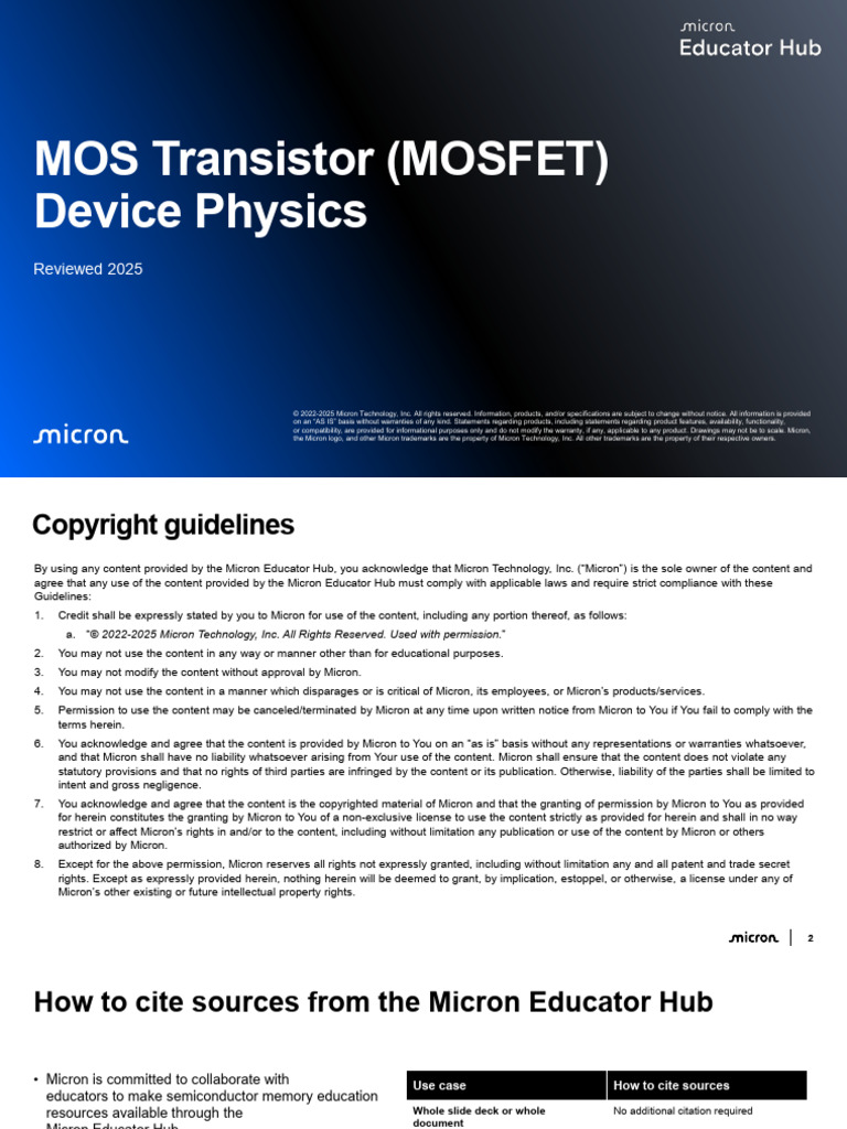 MOSFET Device Physics Overview | PDF | Mosfet | Field Effect Transistor