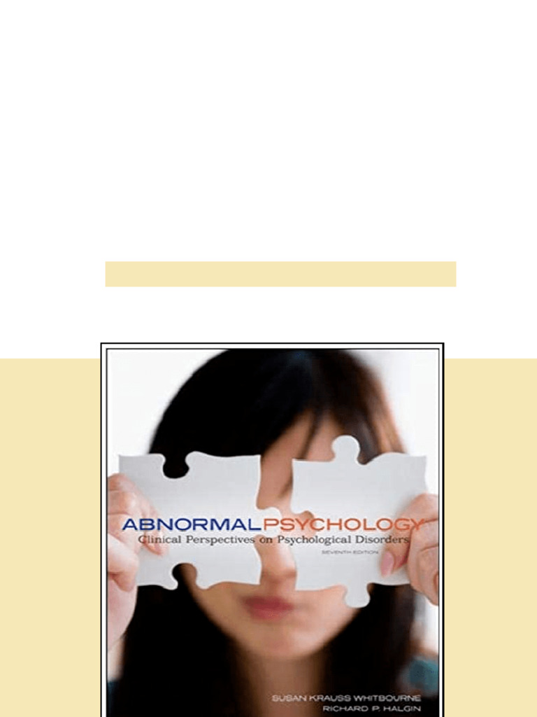 Test Bank for Abnormal Psychology Clinical Perspectives on ...