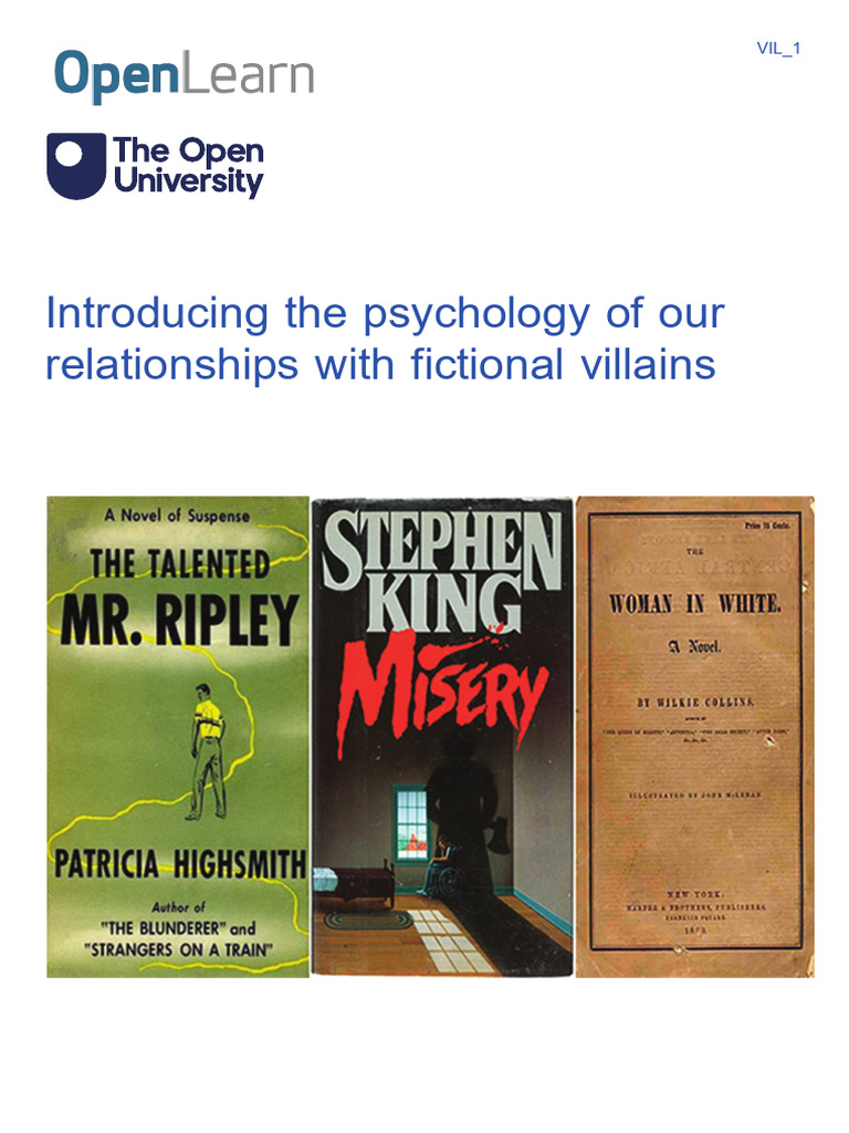 Introducing The Psychology of Our Relationships With Fictional Villains ...