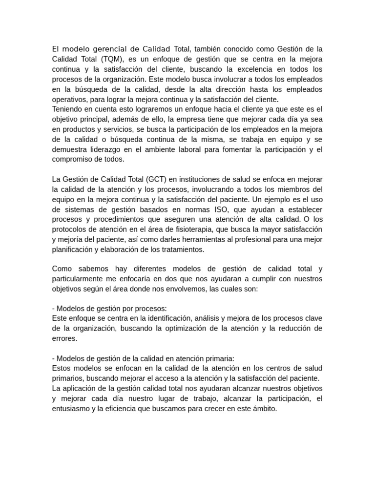 Calidad Total Frank | PDF