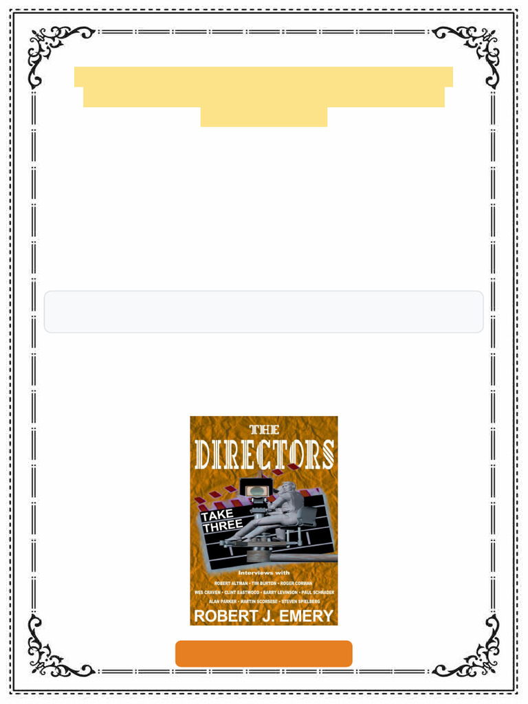 The Directors Take Three 1st Edition Emery Robert J Full Ebook Chapters ...