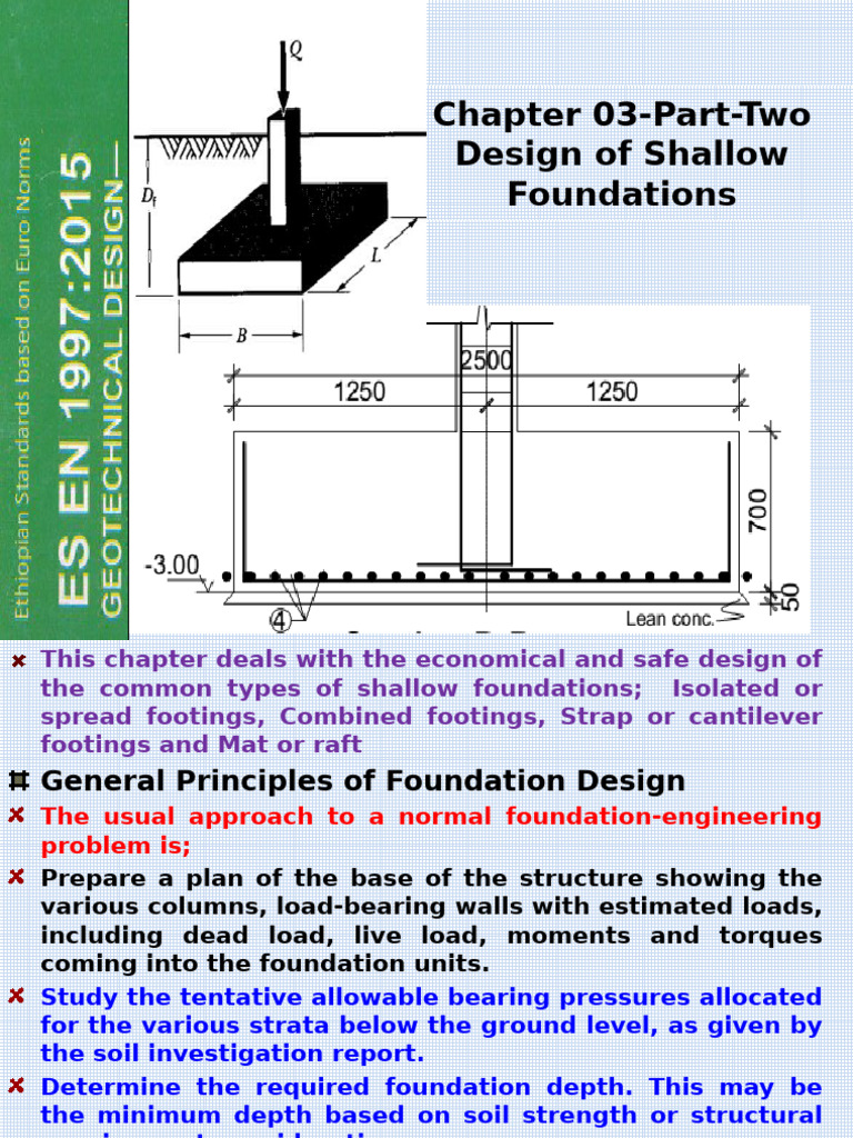 Design of Shallow Foundations (Chapter 3-Part Two) | PDF | Bending ...