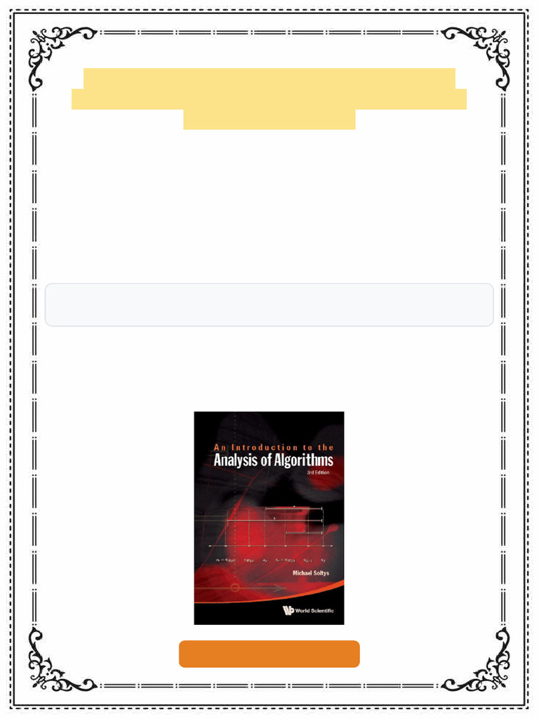 An Introduction to the Analysis of Algorithms 3rd Edition Michael ...