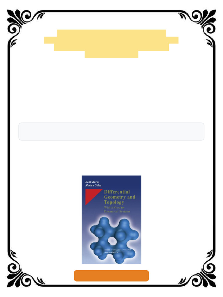 Differential Geometry and Topology With a View to Dynamical Systems 1st ...